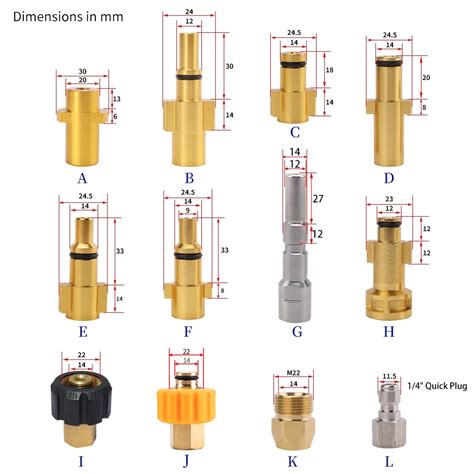 Bear Force Pressure Washer Gun Lance Bayonet Connector Snow Foam Lance