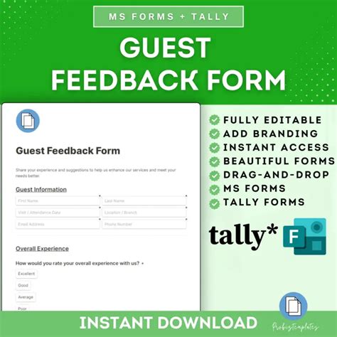 Guest Feedback Online Form Template Probiztemplates