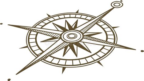 Old World Compass Rose Engraving Style Vector Design Generative Ai
