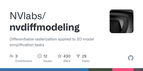 GitHub NVlabs Nvdiffmodeling Differentiable Rasterization Applied To D Model Simplification