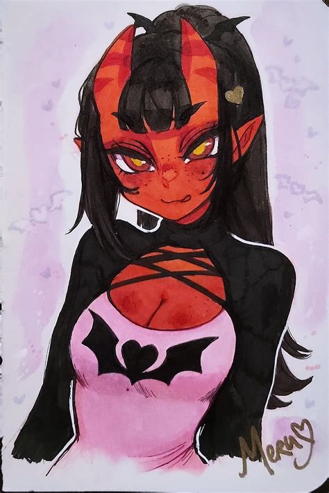 Demon Girl Succubus арт барышня арт девушка Art барышня Art