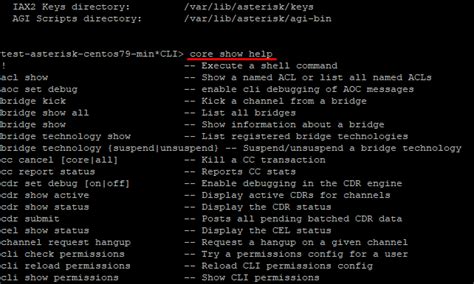 guidance on usage asterisk system server on linux 7 9 minimal