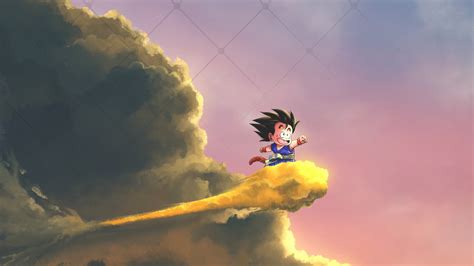 Goku Riding The Flying Nimbus Cloud Hd Wallpaper Rare Gallery