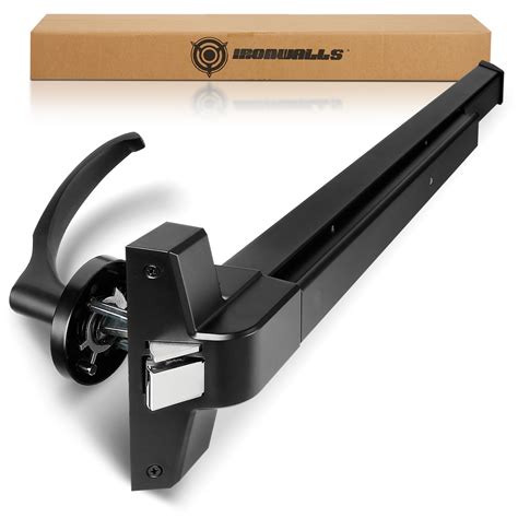 Buy IRONWALLSDoor Push Bar Panic Exit Device Aluminum With Handle Lever Black Commercial