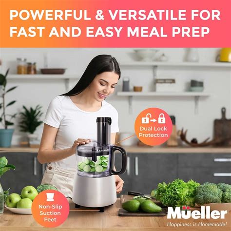 Mueller Ultra Prep Food Processor Chopper For Dicing Slicing