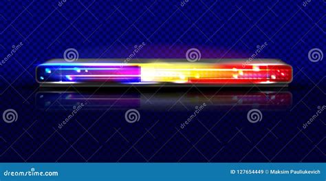 Police Siren Alarm Light Flasher 3d Vector Beacon Stock Vector
