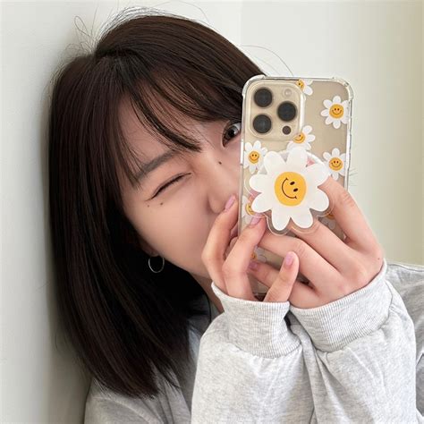 초자력 맥세이프 투명 범퍼케이스 스마일 꽃 패턴 감도 깊은 취향 셀렉트샵 29cm