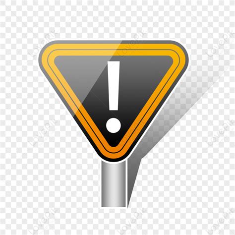 Gambar Tanda Kartun Tanda Gambar Lucu Ilustrasi Kreatif Segitiga