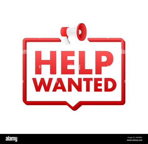 help wanted icon sign help wanted label vector stock illustration