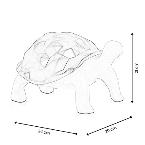 Polygon Turtle 21cm Gold Resin Indoor Sculpture