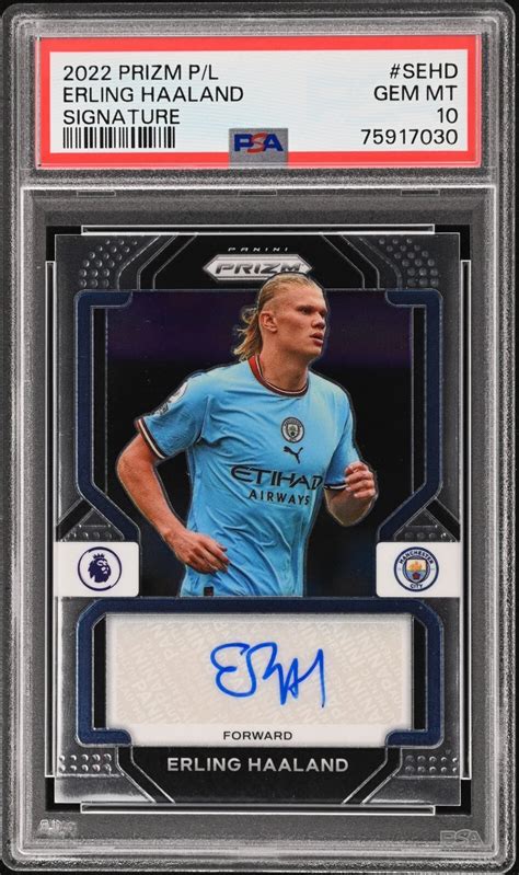 Erling Haaland 2022 Prizm Premier League S Ehd Signatures Price Guide