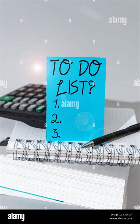 Conceptual Display To Do List Question Concept Meaning Series Of Task To Be Done Organized In