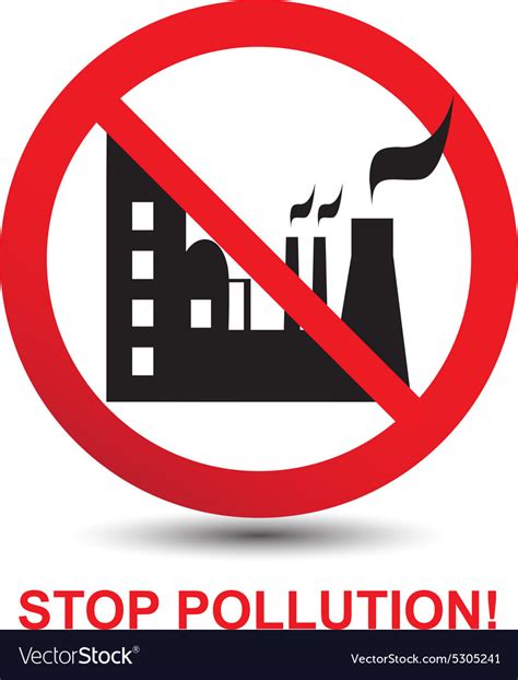 Stop Pollution Icon Royalty Free Vector Image Vectorstock