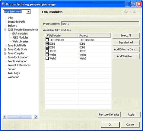 Test Plan Ear Modules