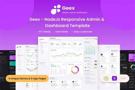 Geex Nodejs Responsive Admin And Dashboard Templat