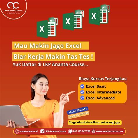 kursus privat microsoft excel pemula hingga advanced denpasar