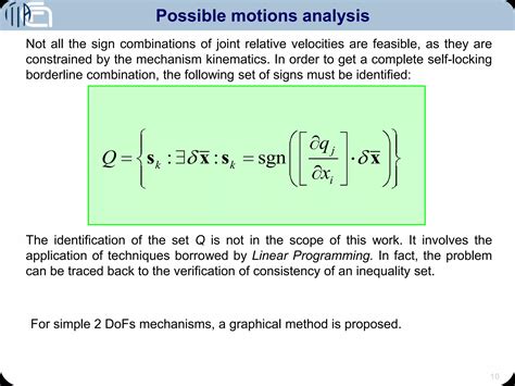 Self Locking Analysis In Closed Kinamatic Chains Pptx