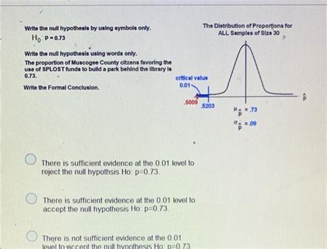 Write The Null Hypothesis By Using Symbols Only Ho