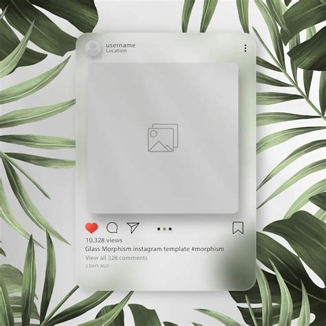 Social Media Instagram Glass Morphism Post Template Premium Ai