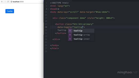 bootstrap 4 中文教程：tooltips：工具提示 youtube