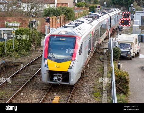 British Rail Class 755 Stadler Bi Modal Train Arriving At Woodbridge