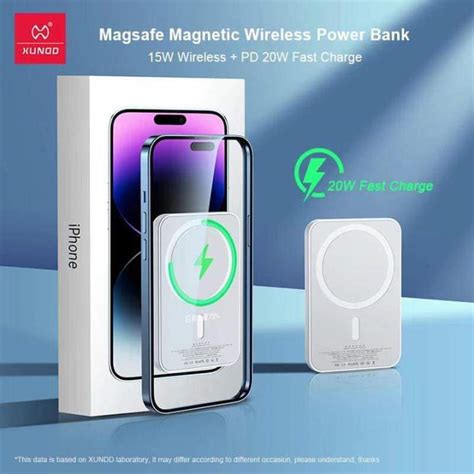 Original XUNDD XDCH Powerbank XUNDD M Safe MAh W PD W Magnetic Wireless Charge