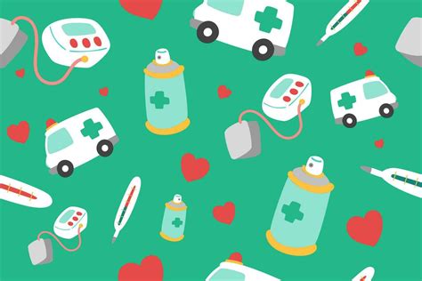 Nurse Seamless Pattern Vector Art Icons And Graphics For Free Download