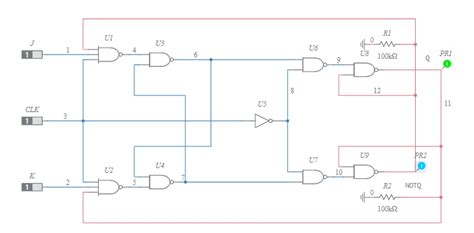 4 Bit Binary Up Counter Jk Flip Flop Multisim Live