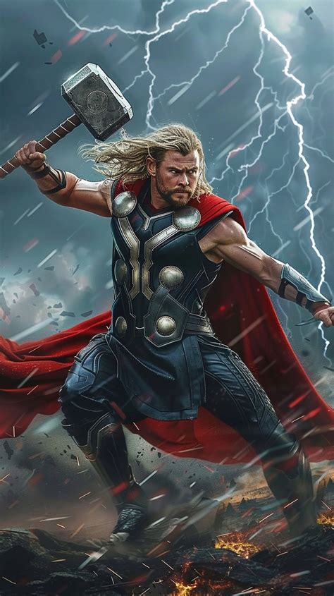 Free Thor In Action Image Thor Superhero Lightning Download At
