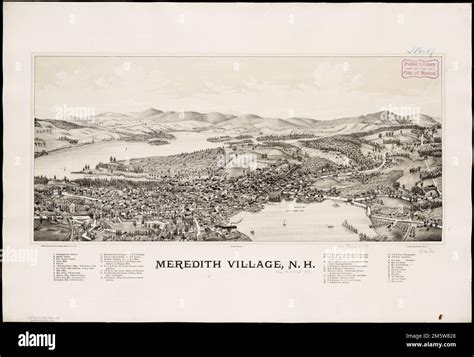 Meredith Village Nh Birds Eye View Indexed For Points Of Interest