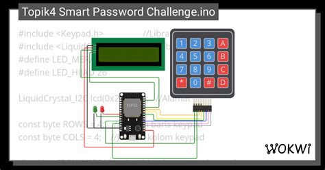 Topik4 Smart Password Challenge Ino Wokwi ESP32 STM32 Arduino Simulator