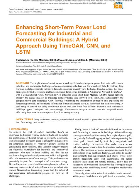 Pdf Enhancing Short Term Power Load Forecasting For Industrial And Commercial Buildings A
