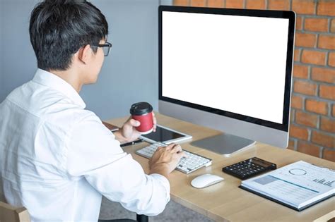 Premium Photo Businessman Using Computer In Office