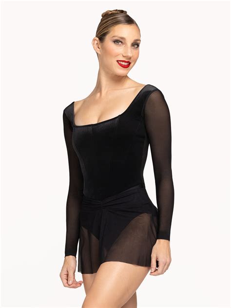 Diana Leotard Black Velvet Rtw Elevé Dancewear
