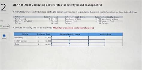 Solved Qs 17 11 Algo Computing Activity Rates For