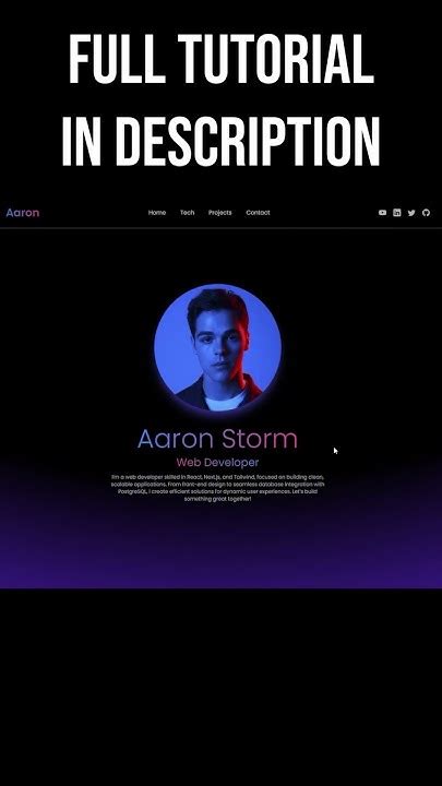 Modern Portfolio Website With React And Tailwind And Framer React Tailwindcss Webdevelopment Css
