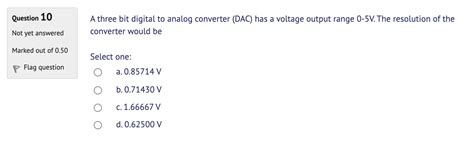 Solved Question A Three Bit Digital To Analog Converter Chegg