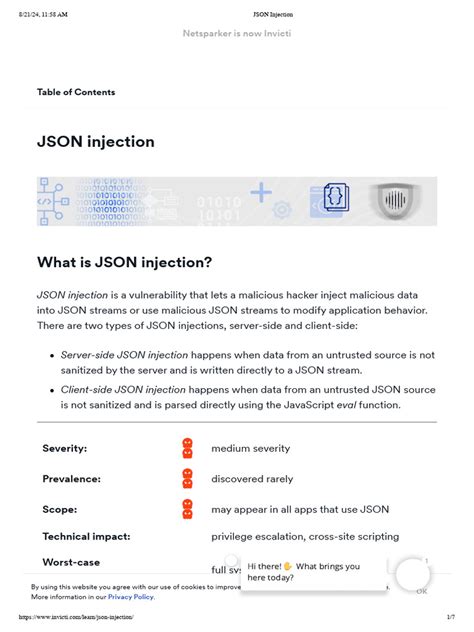 Json Injection Pdf Json Finance And Money Management