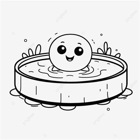 Cute Drawing Of A Ball In The Pool Vector Wing Drawing Ball Drawing