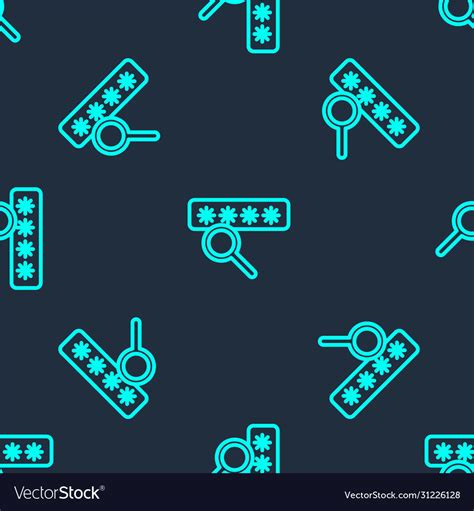 Green Line Password Protection And Safety Access Vector Image
