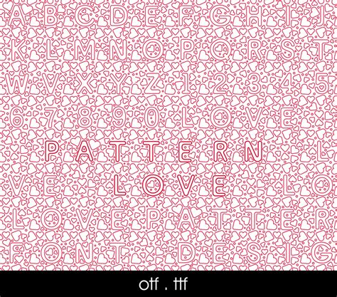 pattern love font