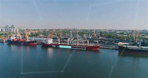 Visualization Of Ships In The Port Ship With Wheat In The Port Concept Ships With Wheat In The