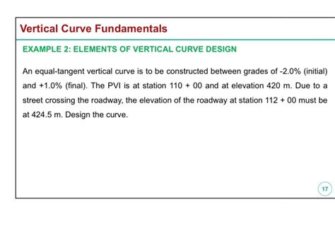 Solved Vertical Curve Fundamentals EXAMPLE ELEMENTS OF Chegg