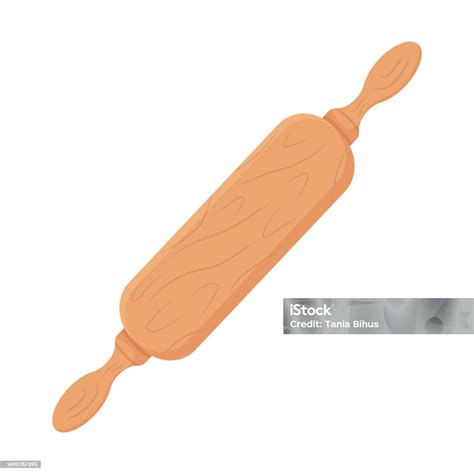 Rolling Pin For Rolling Out Dough Vector Illustration Stock