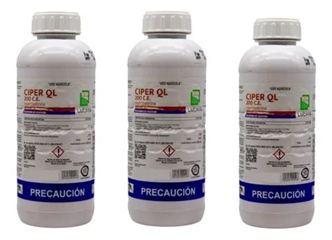 Paquete 3 Insecticida Ciper Ql 200 Ce Cipermetrina 950 Ml Meses Sin