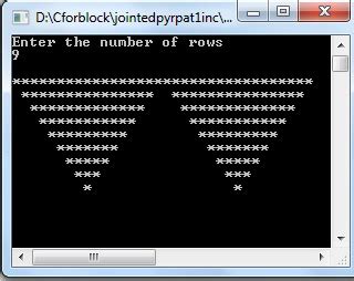 C Program To Create Combined Pyramid Pattern Using While Loop Codeforcoding