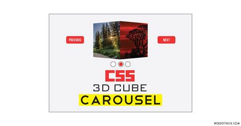 Want Create A Css Cube Carousel Check Out This Css 3d Cube Carousel