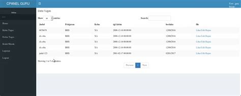 source code sistem informasi e tugas siswa dengan php gratis