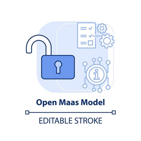 Open Maas Model Light Blue Concept Icon Regulated Utility Mobility As