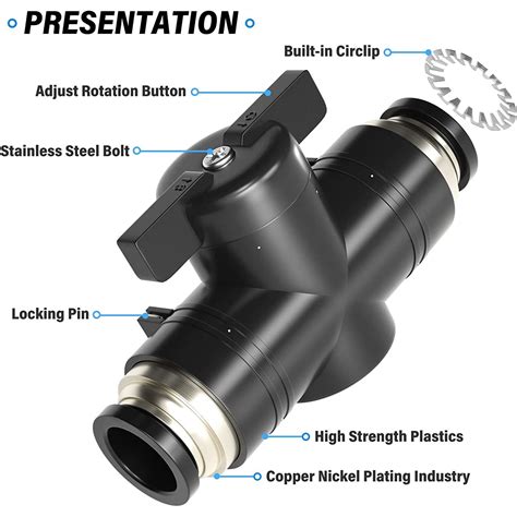 Set 5 Robineti 12 Mm Plastic Otel Inoxidabil Negru Emag Ro